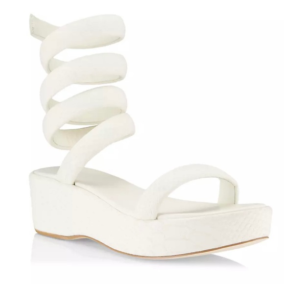 cult gaia | Shoes | New Cult Gaia Snake Embossed Leather Platform ...